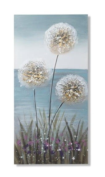 formano Wandbild Pusteblume gemalt auf Leinwand, mit Goldglitter ...
